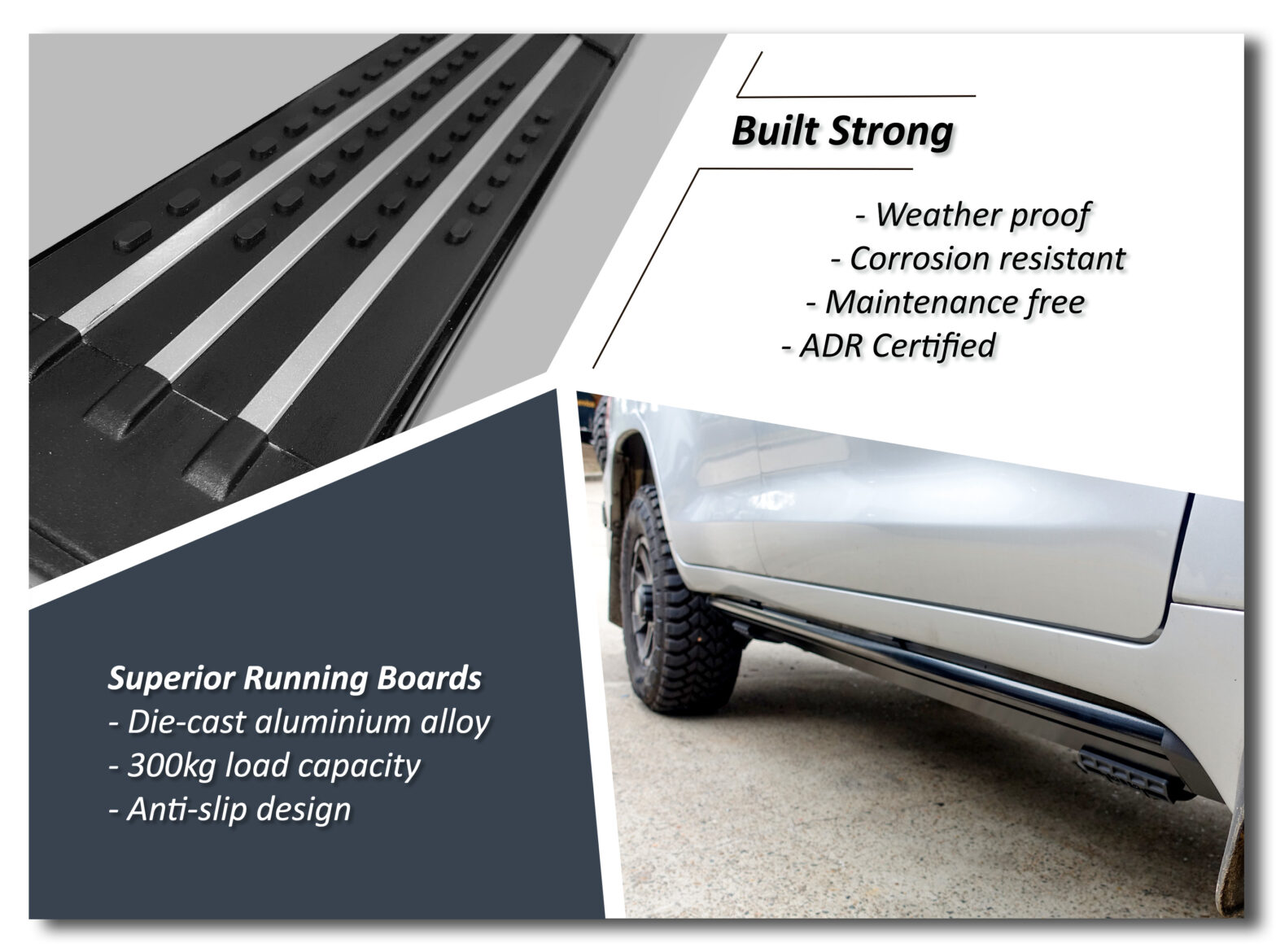 Prado Electric Side Steps: E-Boards - Running Boards - Tyrant 4x4